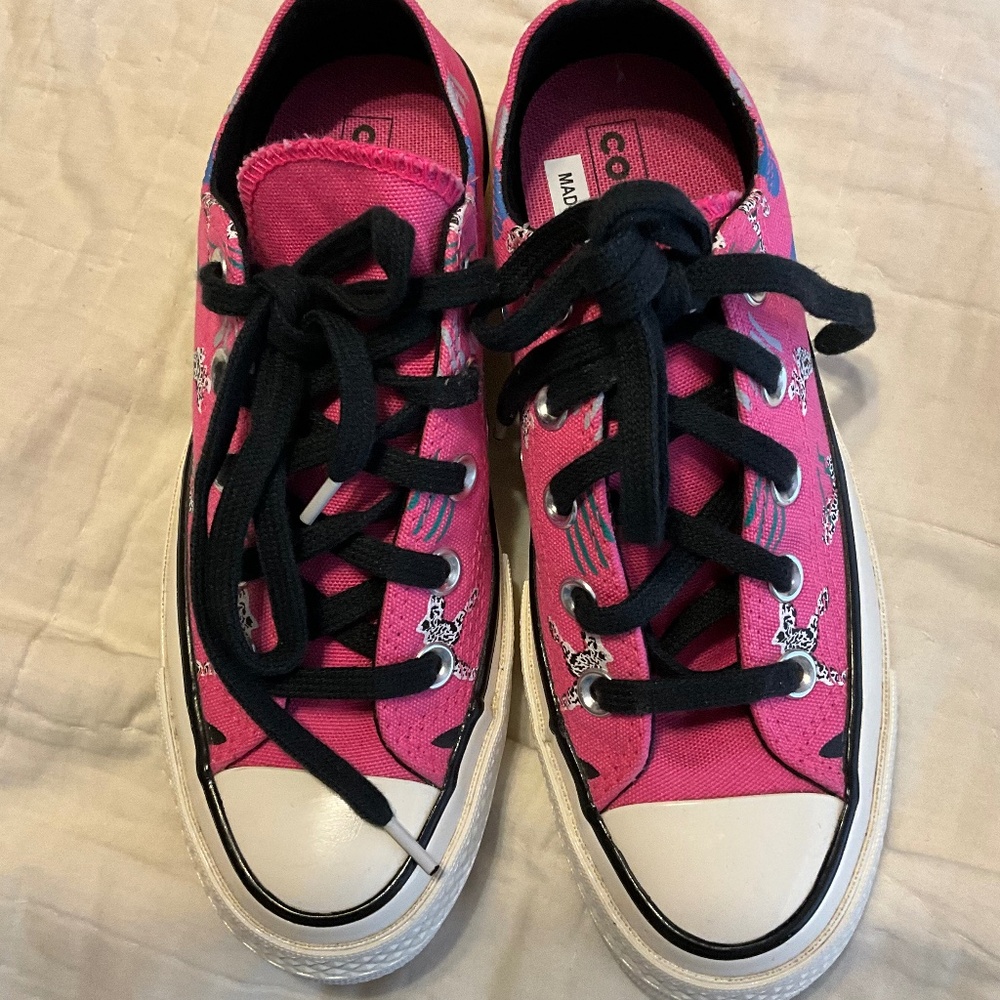 Converse Chucks Low Hyper Pink Skate Size Men 3 Women… - Gem